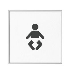 MADRID Silver Line™ Türschild, Piktogramm HxB 120 x 120 mm, Wickelraum kaiserkraft