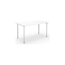 Mehrzwecktisch DUO-C, gerade Platte, HxT 700 - 800 x 800 mm, Breite 1400 mm, weiß, weiß kaiserkraft