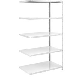 eurokraft pro Schraubregal, Bauart leicht, kunststoffbeschichtet, Regalhöhe 2000 mm, Bodenbreite 1000 mm, Tiefe 800 mm, Anbauregal