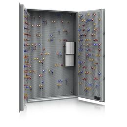 Schlüsseltresor, Sicherheitsstufe A und Euro-Norm S1, lichtgrau, HxBxT 1500 x 1000 x 200 mm, für max. 800 Haken kaiserkraft