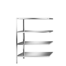 Edelstahlregal, Regalhöhe 1500 mm, Anbauregal, Breite x Tiefe 1100 x 600 mm kaiserkraft
