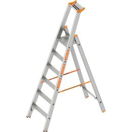 Layher Stufen-Stehleiter, einseitig begehbar, 6 Stufen inkl. Plattform
