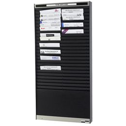 Dokumentensortiertafel, 2 x 25 Fächer, DIN A4, Dokumentenlage vertikal, schwarz, matt kaiserkraft