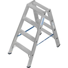 Krause Alu-Stufenstehleiter, mit R13-Rutschhemmung, beidseitig begehbar, 2x4 Stufen
