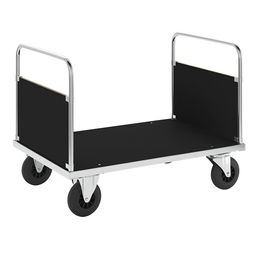 Kongamek Verzinkter Plattformwagen, 2 Stirnwände, LxB 1200 x 800 mm, 2 Lenk- und 2 Bockrollen