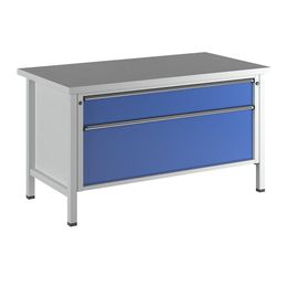 ANKE Werkbank, Gestellbauweise Serie V, 2 XXL-Schubladen, Universalplatte, Vollauszug