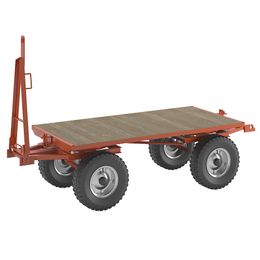 Schlepperanhänger, 4-Rad-Doppel-Drehschemel-Lenkung, Tragfähigkeit 5 t, Ladefläche 2,0 x 1,0 m, Luftreifen kaiserkraft