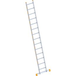 Layher Alu-Anlegeleiter, mit Sprossen, Breite 450 mm, 14 Sprossen inkl. Traverse