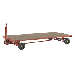 Schlepperanhänger, 4-Rad-Achsschenkel-Lenkung, Tragfähigkeit 3 t, Ladefläche 4,0 x 2,0 m, Vollgummireifen kaiserkraft
