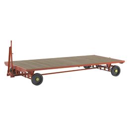 Schlepperanhänger, 4-Rad-Achsschenkel-Lenkung, Tragfähigkeit 2 t, Ladefläche 4,0 x 2,0 m, Vollgummireifen kaiserkraft