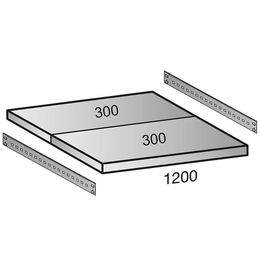 Zusatzboden für Archiv-Steckregal, Tiefe 600 mm, Breite 1200 mm kaiserkraft