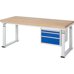 Rau Unterbau-Schubladencontainer, BxT 580 x 650 mm, für Tisch-Serie 600, Schubladenhöhe 1 x 60, 1 x 120, 1 x 180 mm