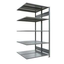 eurokraft pro Steckregal, doppelreihig, Fachboden-BxT 1000 x (2 x 500) mm, verzinkt, Höhe 2000 mm, Anbauregal