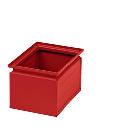 Stapelkasten aus Stahlblech, Volumen ca. 3,6 l, feuerrot RAL 3000 kaiserkraft