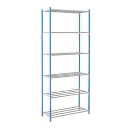 Manorga Steckregal, mit Rohr-Fachböden, HxBxT 2496 x 1020 x 500 mm, Grundregal