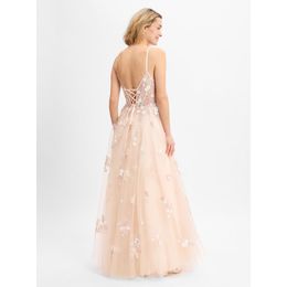 UNIQUE Kleid Damen Größe 36 mischfarben / apricot Winterkleid