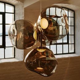 Tom Dixon Melt Pendelleuchte, LED 4-flammig, LEDC04GOEU+MES02BR#4, MEC04BR-CEUM4