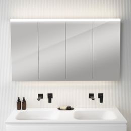 neoro n50 | n50T46 Spiegelschrank B: 140 cm mit 4 T&uuml;ren, mit Beleuchtung, BN0511MI,