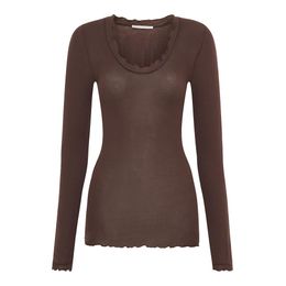 Seamless Basic Shirt 'Romance' Damen Gr&ouml;&szlig;e S/M dunkelbraun