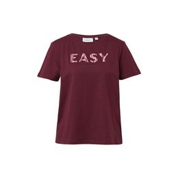 comma, comma casual identity T-Shirt Damen Gr&ouml;&szlig;e 4XL pink / bordeaux