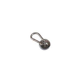 Eclipse Magnet with Spring Closure Carabiner Hook, Rund, Neodym, 28 x 14mm, Packung &agrave; 2 St&uuml;ck - E1066/NEO
