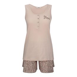 Goldenbay Short Pajama Set ' Liatris ' female Beige, Pink size S