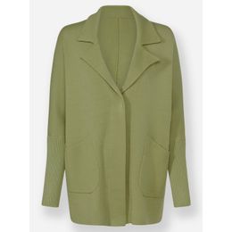 Heine Witt Damen Strickjacke mit Fledermaus&auml;rmeln, schilf, Gr&ouml;&szlig;e 50