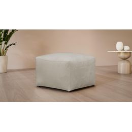 Polsterhocker "YANI Sitzhocker mit Wellenunterfederung, Ma&szlig;e B/T/H: 65/65/46 cm", beige (dunkelbeige), B:65cm H:46cm T:65cm, 100% Polyester, LeGer Home by Lena Gercke, Hocker, Polsterhocker, kleiner Hocker passend zur Serie Yani, in hochwertiger Verarbeitung