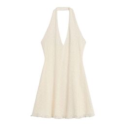Bershka Kleid Damen Gr&ouml;&szlig;e 36 creme Winterkleid