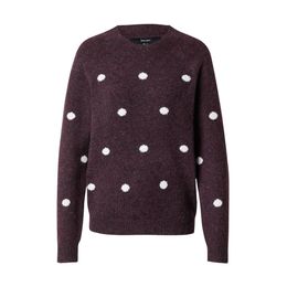 V&eacute;ro Moda Vero Moda Pullover 'VMDOFFY INTARSIA' Damen Gr&ouml;&szlig;e XS weinrot / wei&szlig;