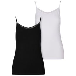 Urban Classics Top Damen Gr&ouml;&szlig;e S schwarz / wei&szlig;