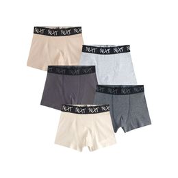 next Boxershorts Jungen Gr&ouml;&szlig;e 164 beige / hellbeige / schlammfarben / dunkelgrau / graumeliert