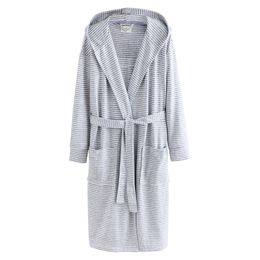 next Morgenmantel Damen Gr&ouml;&szlig;e 6XL/7XL grau / wei&szlig;