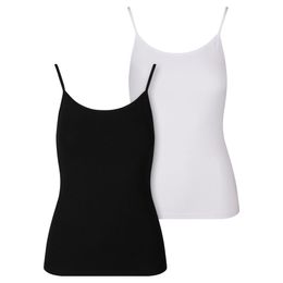 Urban Classics Ladies Basic Tank Top Cotton 2-Pack ' ' Damen Gr&ouml;&szlig;e L schwarz