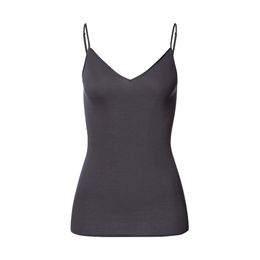 Hanro Spaghettitop ' Cotton Seamless ' Damen Größe L anthrazit / schwarz