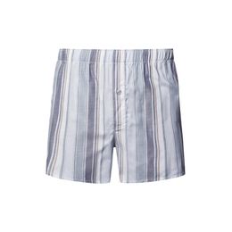 Hanro Boxershorts ' Fancy Woven ' Herren Gr&ouml;&szlig;e M hellblau / hellgrau / wei&szlig;