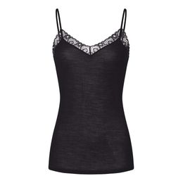 Hanro Spaghettitop ' Woolen Lace ' Damen Gr&ouml;&szlig;e XS schwarz