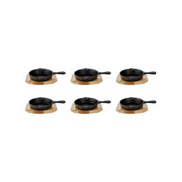 Butlers Servierpfanne HOT IRON 6er-Set in Schwarz | Gr.: onesize