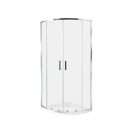 Beliani Duschkabine JUKATAN in Transparent/Silber - (W) 80 x (H) 185 x (L) 80 cm | Gr.: onesize