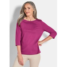 GOLDNER Basic Shirt mit U-Boot-Ausschnitt in beere | Gr.: 38