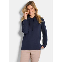 GOLDNER Langarm Viskose-Pullover, Stehbund in marine | Gr.: 44