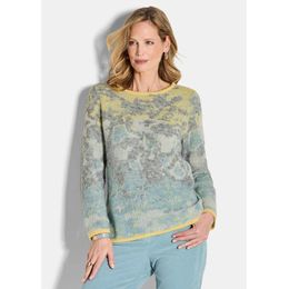 GOLDNER Kurzgr&ouml;&szlig;e: Pullover Langarm Jacquard-Pullover mit Muster in bunt / gemustert | Gr.: 21