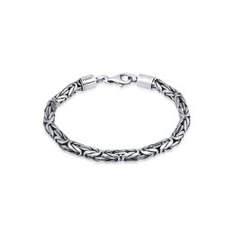 Kuzzoi Armband 925 Sterling Silber Twisted in Schwarz | Gr.: 19 cm