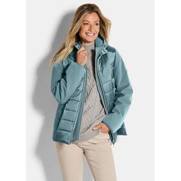 GOLDNER Kurzgr&ouml;&szlig;e: Sportive Steppjacke mit Kapuze in graugr&uuml;n | Gr.: 22