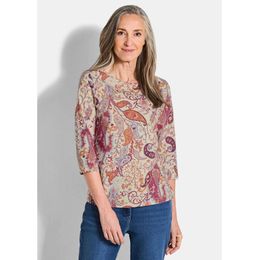 GOLDNER Florales Jerseyshirt mit Paisley-Muster in bunt / gemustert | Gr.: 48
