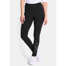 GOLDNER Bequeme Baumwoll-Leggings, 2-St&uuml;ck in schwarz | Gr.: 44