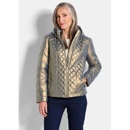 GOLDNER Kurzgr&ouml;&szlig;e: Metallicjacke mit Kapuze in goldfarben | Gr.: 20