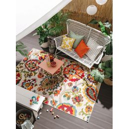 benuta Nest In- & Outdoor-Teppich Noelia Multicolor 120x170 cm - Teppich für Balkon, Terrasse & Garten