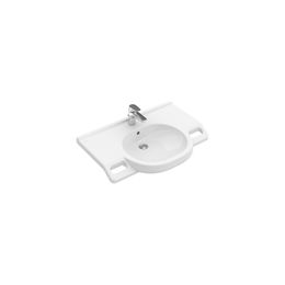 Villeroy & Boch V&B Waschtisch VICARE 80x55cm, m HL, o. &Uuml;berlauf, wei&szlig; C-plus ; Villeroy & Boch (412081R1)