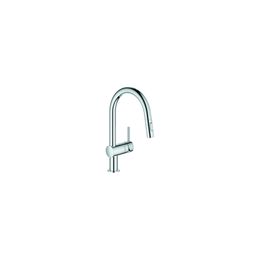 Grohe Sp&uuml;ltisch-Einhebelmischer Minta 1/2", C-Ausl, herausz. Dual-Brause, chr (32321002)